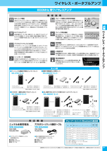 TOA 全製品カタログ Sound＆Communications No.A-2 2020～2021