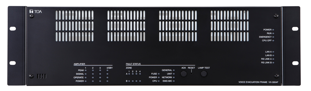 VX－3000フレーム 4AB (VX-3004F) | 業務用放送設備 | TOA株式会社